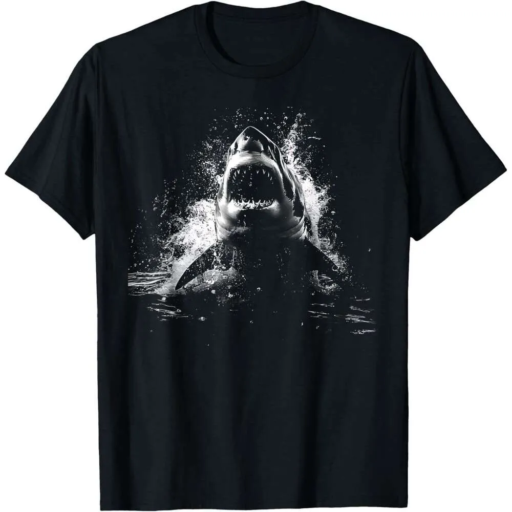 Shark Graphic Tee for Men - Ocean-Inspired Design, Premium Quality T ...