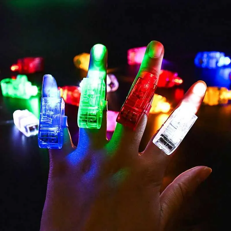 LED Finger Lights Finger Flashlights Kids Birthday Party Supplies Rave ...