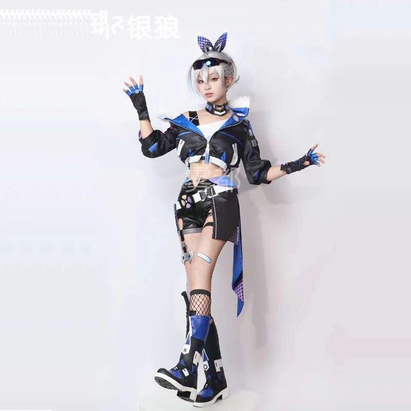 Hooker Character For Halloween Party Set Honkai Star Rail Sier Wolf Wig ...