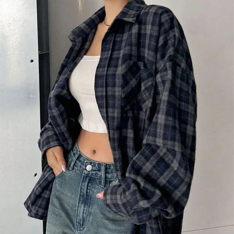 Vintage Plaid Flannel Shirts: Oversized Y2k Style Blouses - Shop Now ...