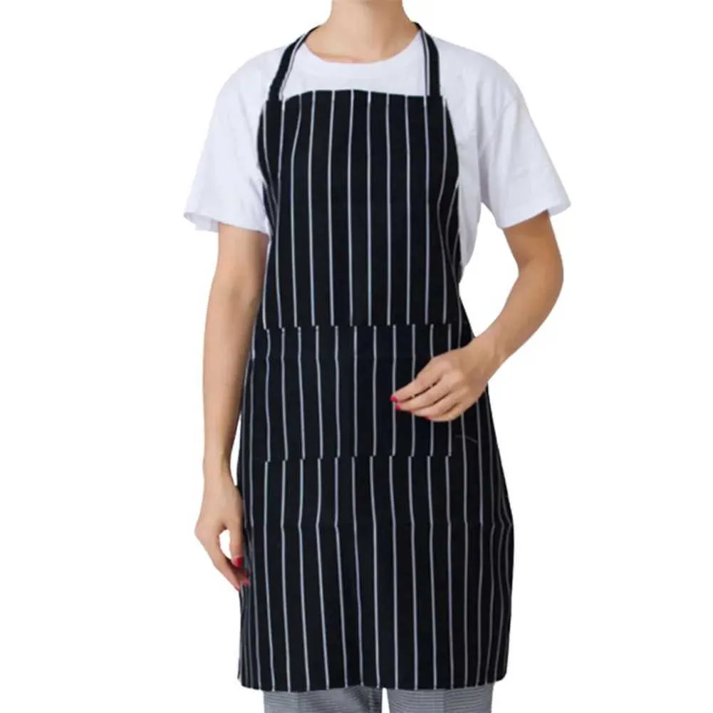 Waterproof Chef Apron - Long Striped Kitchen Apron, Oil Resistant ...