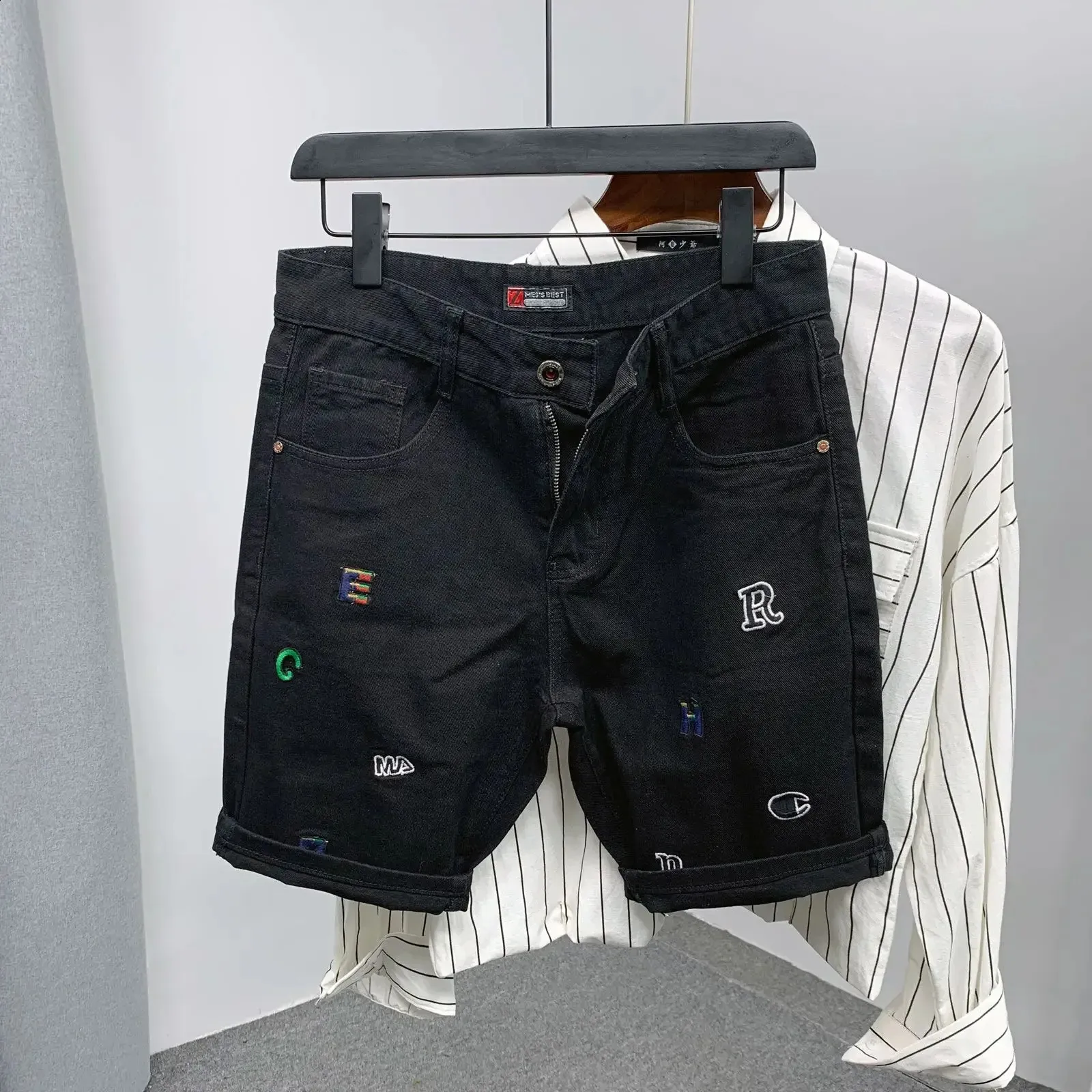 Very Micro Man Denim Shorts For Men Stretchable Hip Hop Jeans With ...