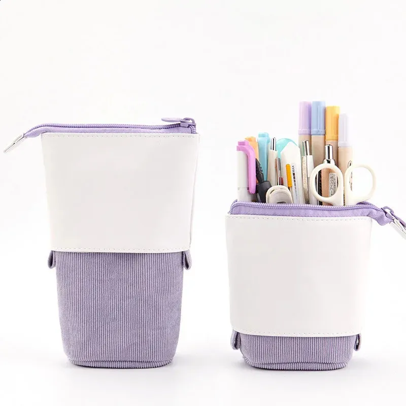 Creative Retractable Pencil Case, School Stationery Storage Bag, Kawaii ...