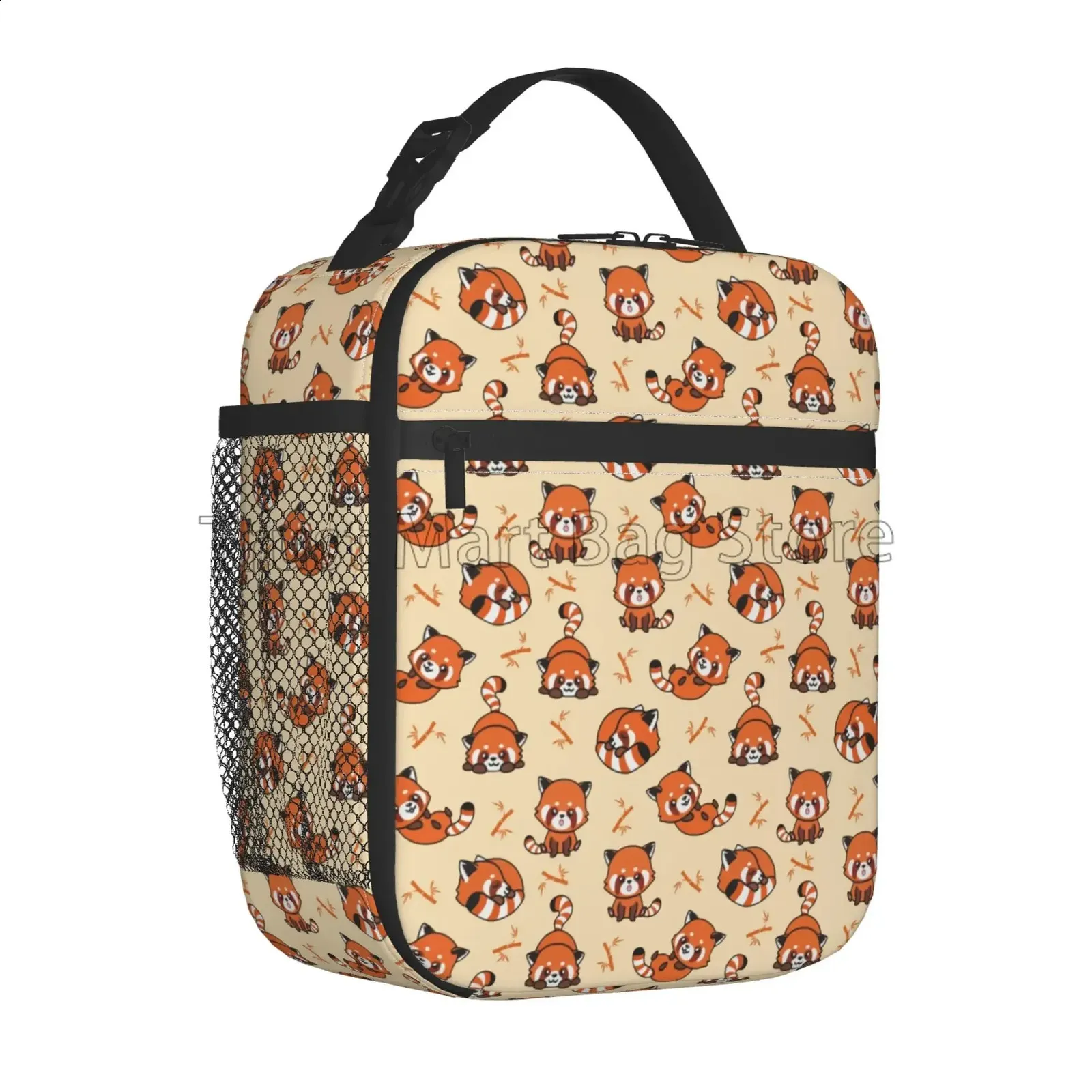 Cute Red Panda Lunch Bag - Reusable Insulated Cooler Tote, Waterproof ...
