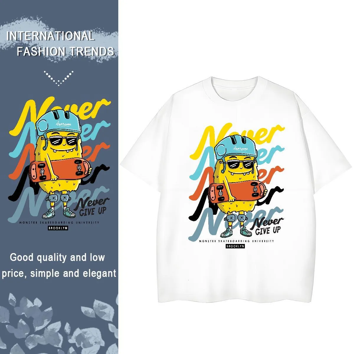 Top Quality 100% Cotton Mens Amiri T Shirt With Cartoon Print DIY ET Collection, 230g, Outdoor ...