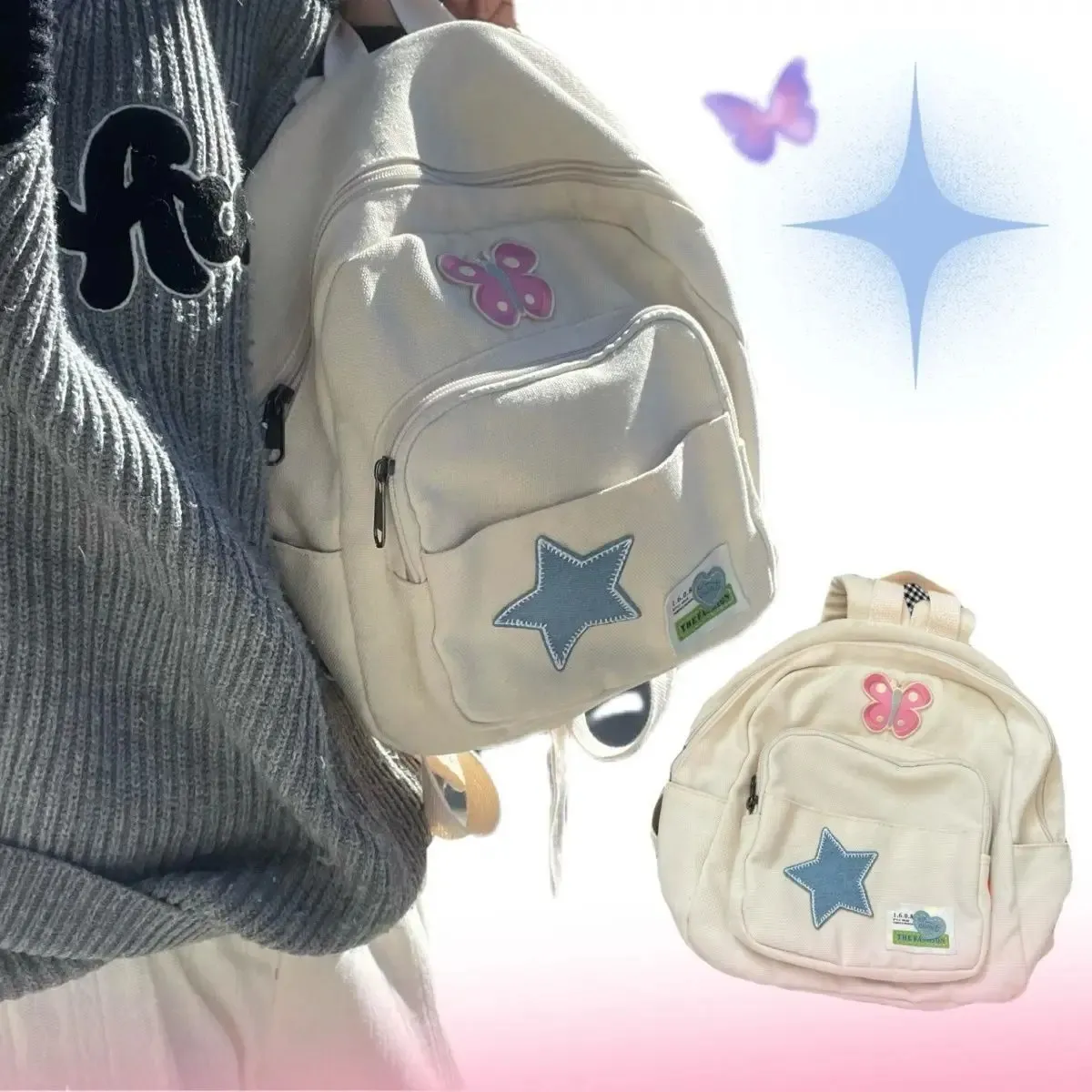 Kawaii Backpacks: Japanese Inspired Y2k Mini Backpack, Cute Bear Star ...