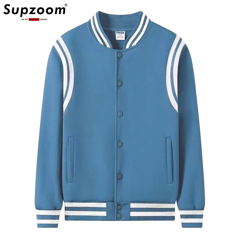 Ribbed Sleeve Bomber Jacket - Fashionable Casual Cotton Blend - Shop ...