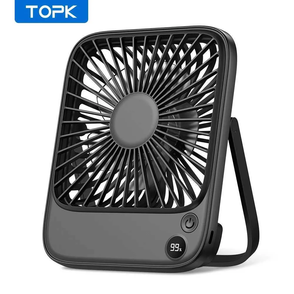 DHgate.com:TOPK Portable Mini USB Fan, 2000mAh Battery Rechargeable ...