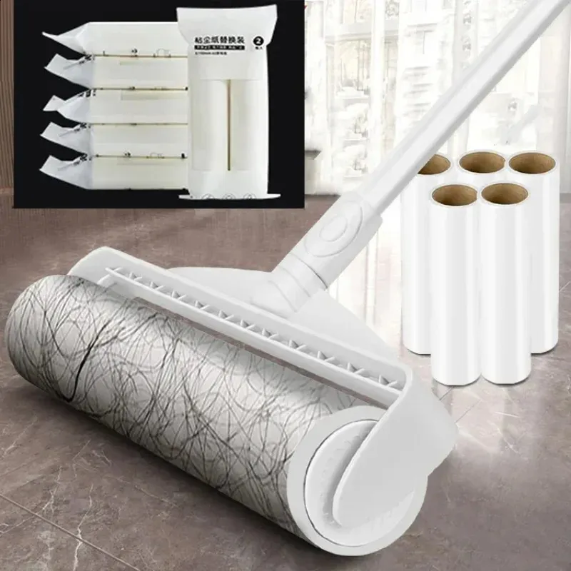 Extendable Pet Hair Remover Roller Brush - Long Handle Wool Cleaning ...