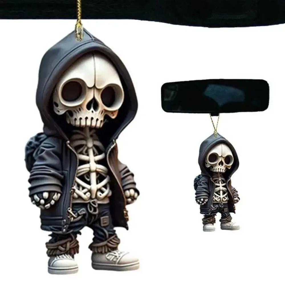 DHgate.com:Spooky Skeleton Car Mirror Charm - Halloween Car Accessories ...
