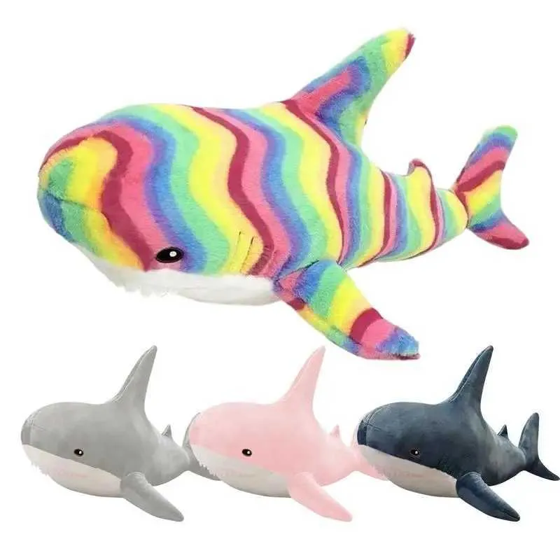 Cuddly Shark Plush: 45/30cm Soft Stuffed Animal Doll & Reading Pillow ...