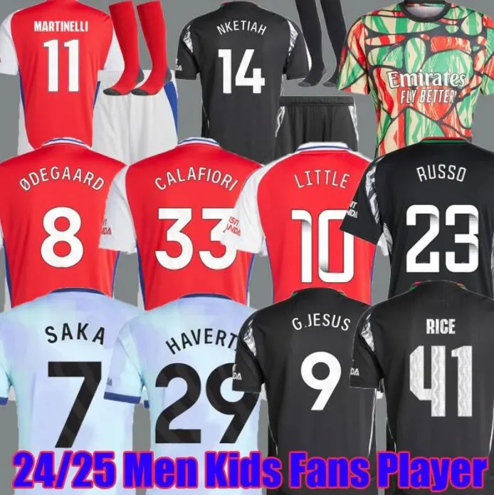 G.JESUS Fan Edition set soccer for Men and Children - 24/25 Home/Away ...