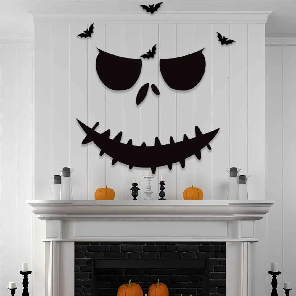 Halloween Skeleton And Pumpkin Door Stickers Felt... From Fashion ...