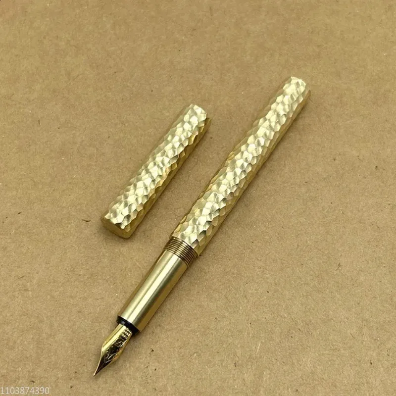 Wholesale Handmade Brass Hammer Pattern Travelers Brass Fountain Pen ...