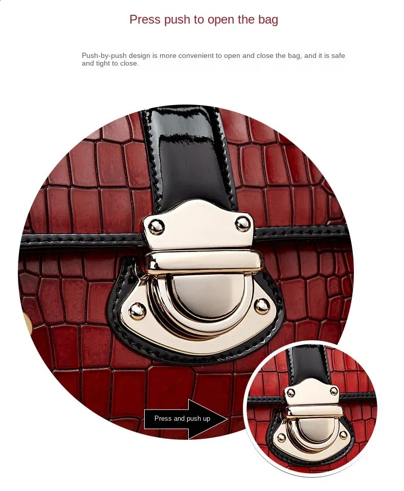 Leather Shoulder Tote Bag Mini Size PU Material Zipper Closure Plain ...