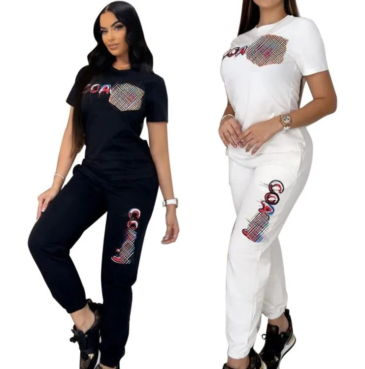 Designer Two-Piece Women's Tracksuit Set Polyester Slim Pullover Hooded ...