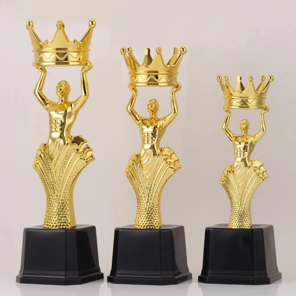 Golden Plastic Bank Award Trophy Crown For Singing, Dancing, And ...