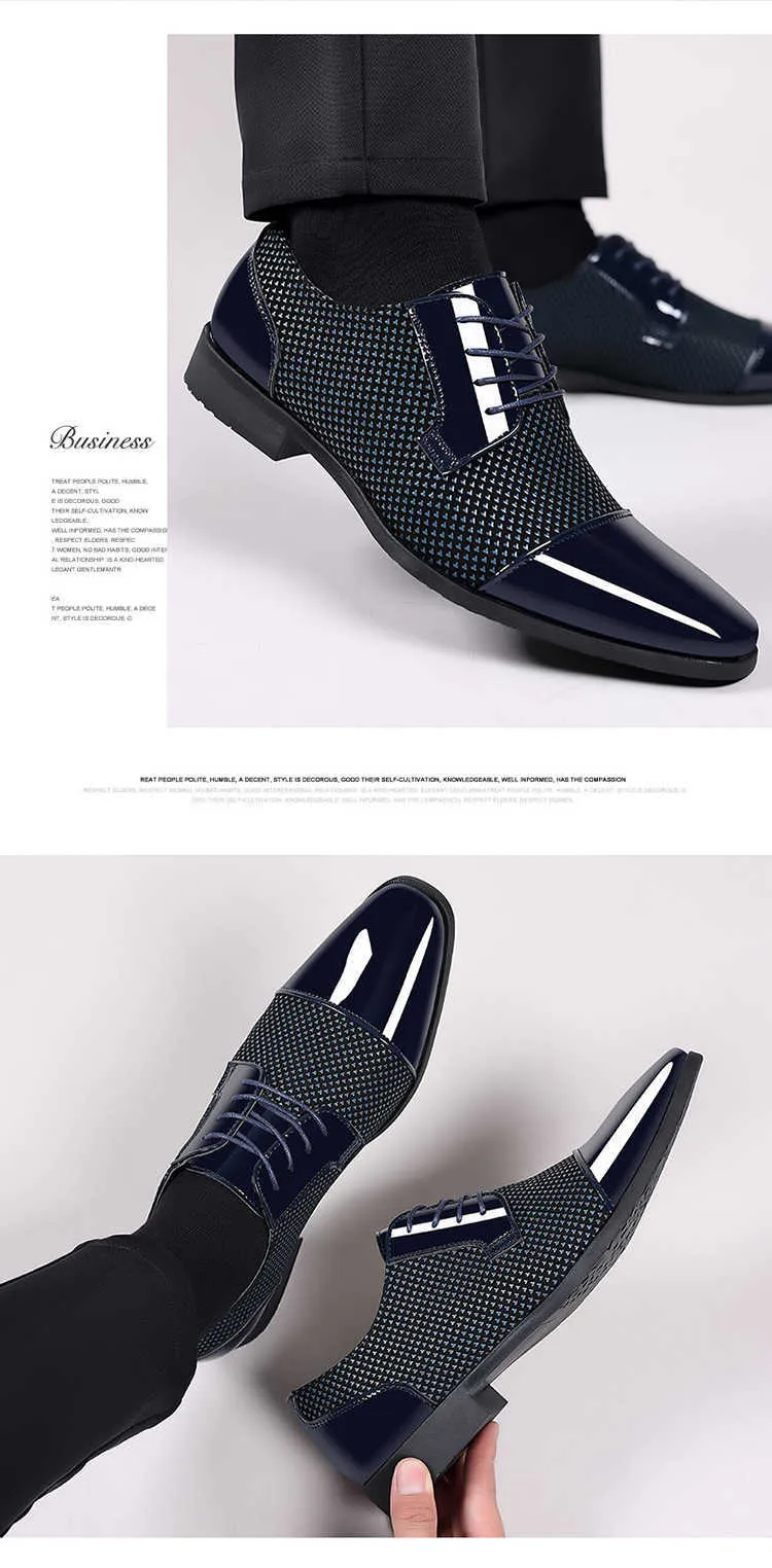 Men's Leather Platform Dress Shoes with Pointed Toes for Spring and ...