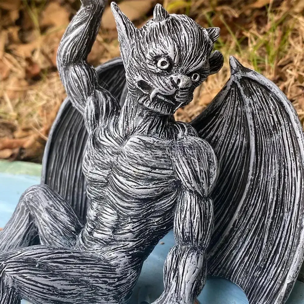 Resin Gargoyle Ghost Statue Wall Decor - Retro Home Decor Sculpture ...