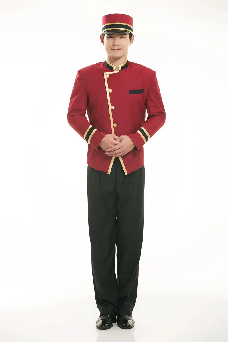 Men's Red Receptionist Uniform Jacket With Gold &... From Pong02, $41. ...