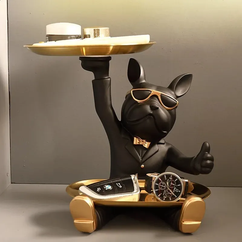 French Bulldog Butler Statue With Tray Resin Dog... From Ukeastore, $45 ...