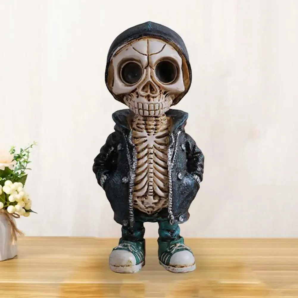 Halloween Figurines Realistic Skull Skeleton Decoration Unique Home ...