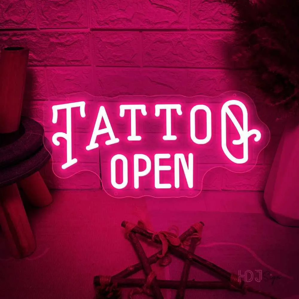 Tattoo LED Neon Light RGB USB Powered 5500K Color Temperature for ...