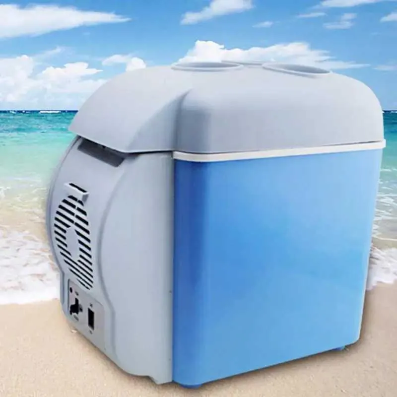 12V Portable Mini Car Refrigerator 7.5L Vehicle Hot And Cold Camping ...