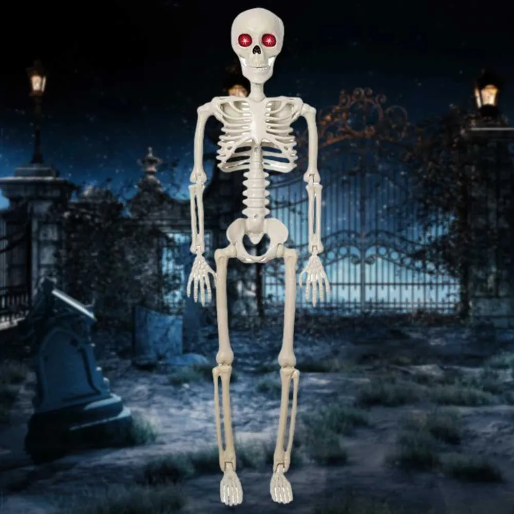Halloween Body Parts Life Size Posable Skeleton: 35 Realistic Bones For ...