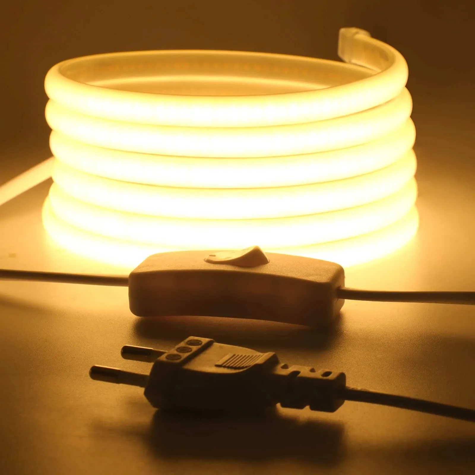 Waterproof LED Light Strips High Brightness 220V COB Neon LED Tape, 288 ...