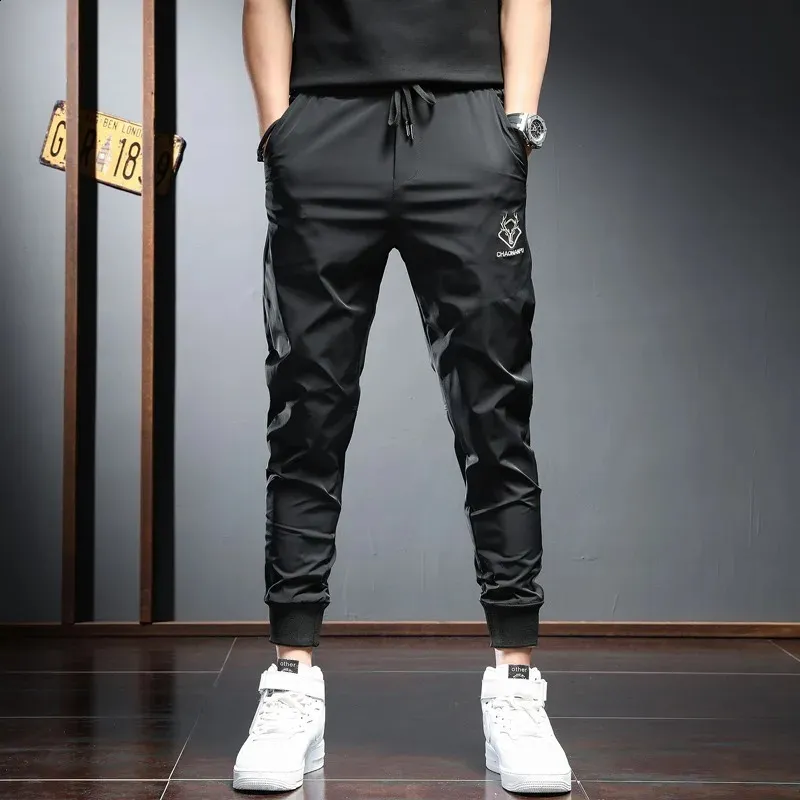 Lightweight Summer Joggers: Men's Elastic Waist Drawstring Pants ...