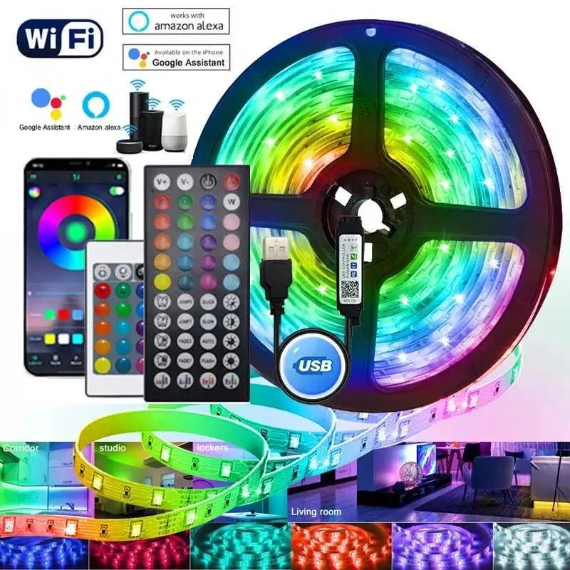 USB LED Strip Lights: 1-30M RGB Ice Lighting for Gaming, Room Decor ...