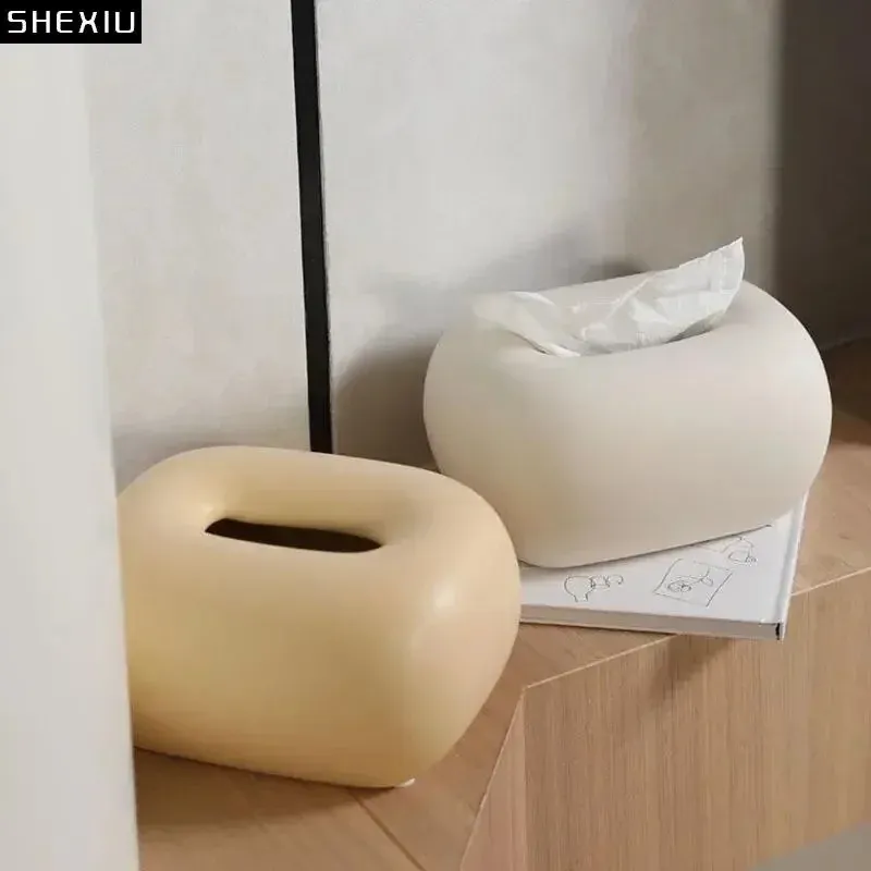 Minimalist Ceramic Tissue Box Holder for Table - Decorative Paper ...