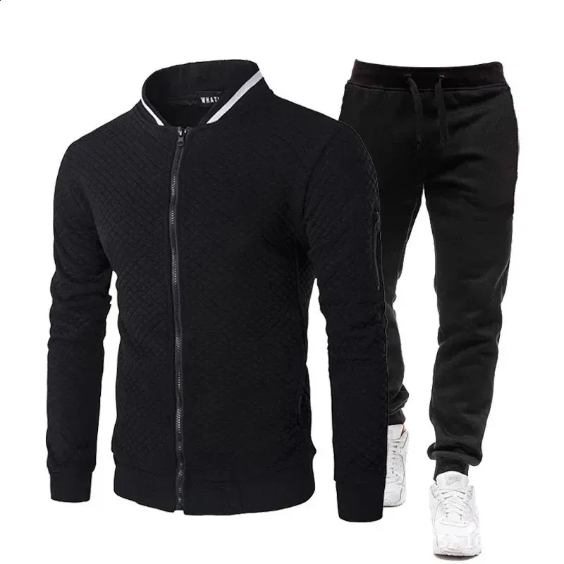 Men's Plaid Cardigan Set - Casual Baseball Jacket & Sweater. Spring ...