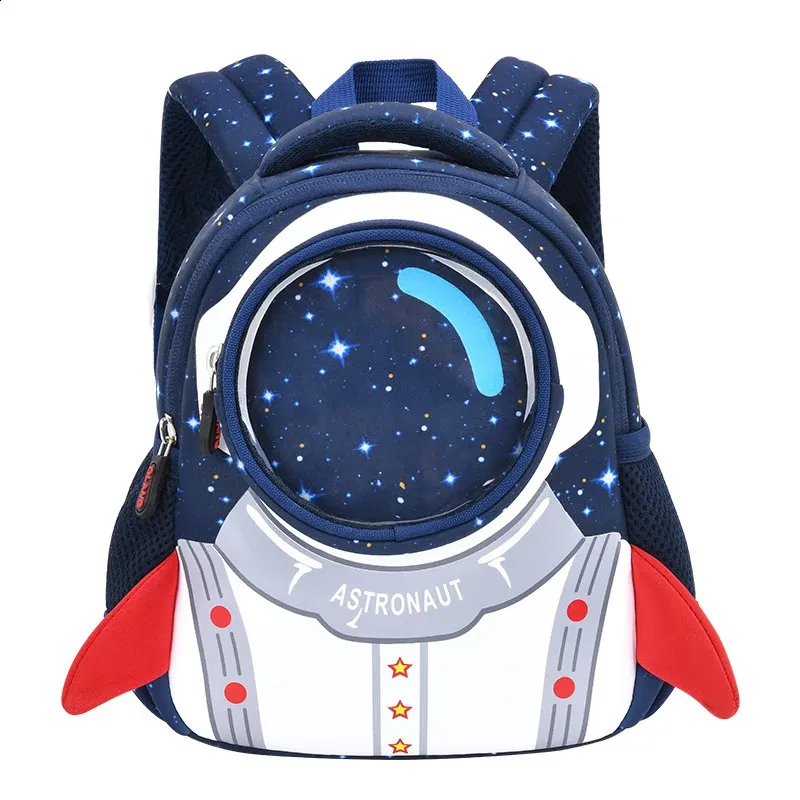 Waterproof 3D Rocket Astronaut School Book Bag For Kids Wear Resistant ...
