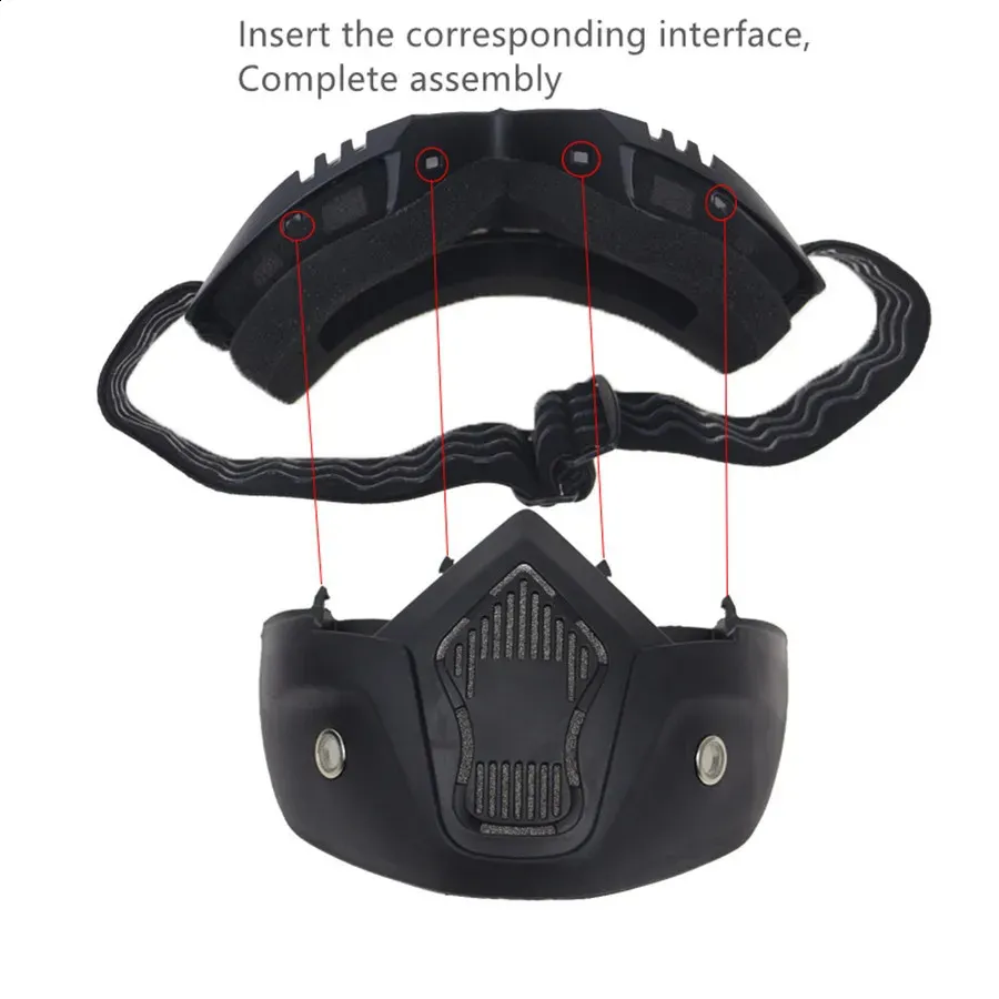 RGB LED Light Up Party Mask - Bluetooth Input, Detachable Glasses, Ski ...