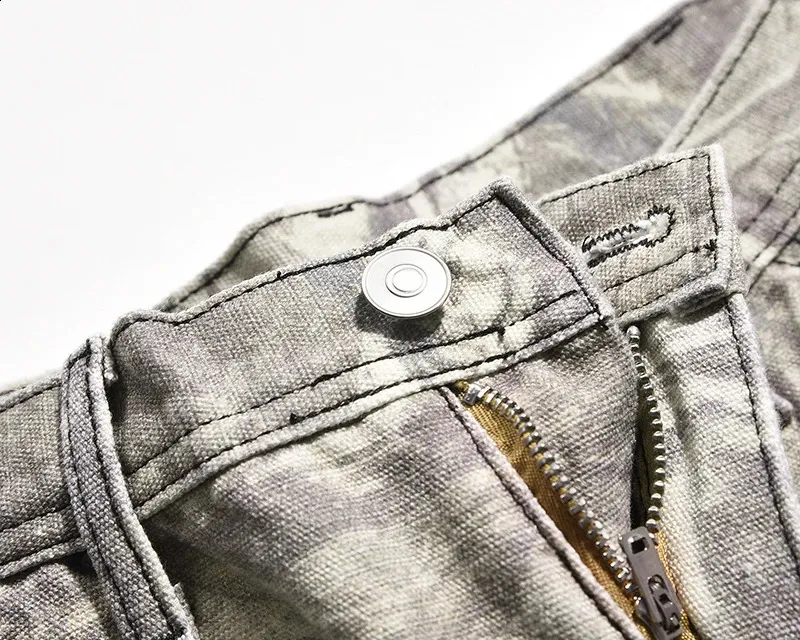Men's Leaf Camouflage Knife Cut baggy jeans - Hip-Hop Men's Leaf Camouflage Knife Cut baggy jeans - Hip-Hop
