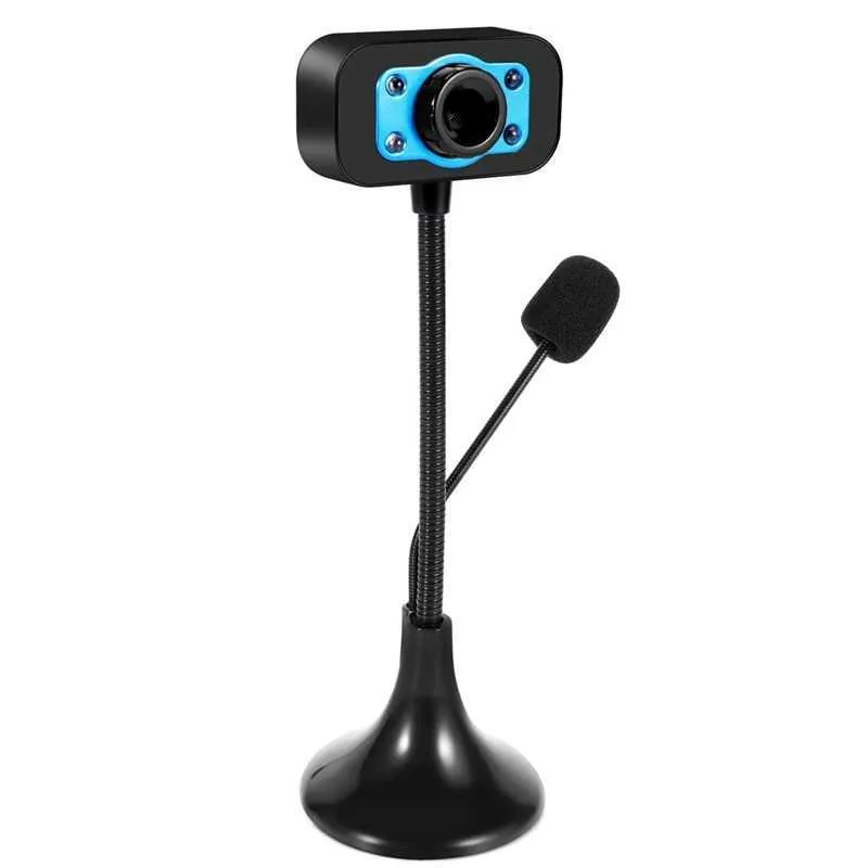 HD USB Webcam with Microphone & LED Lights - Desktop/Laptop Camera for ...