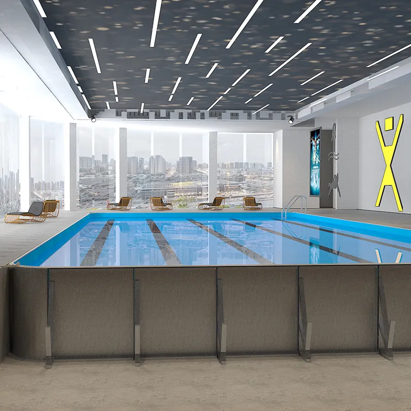 Steel Structure swimming pool swimming pool with Constant Temperature ...