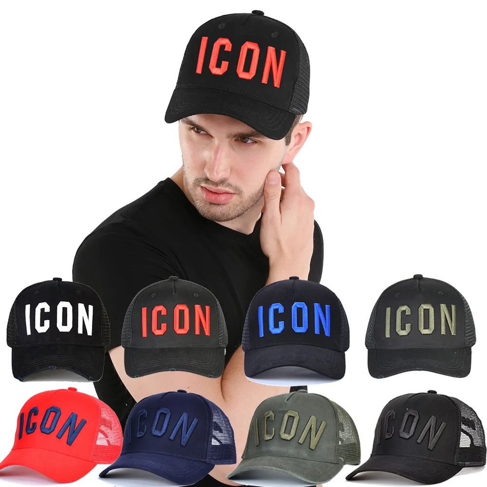 Mesh Spring and Summer Trendy Hat for Men and Women, Embroidered ...