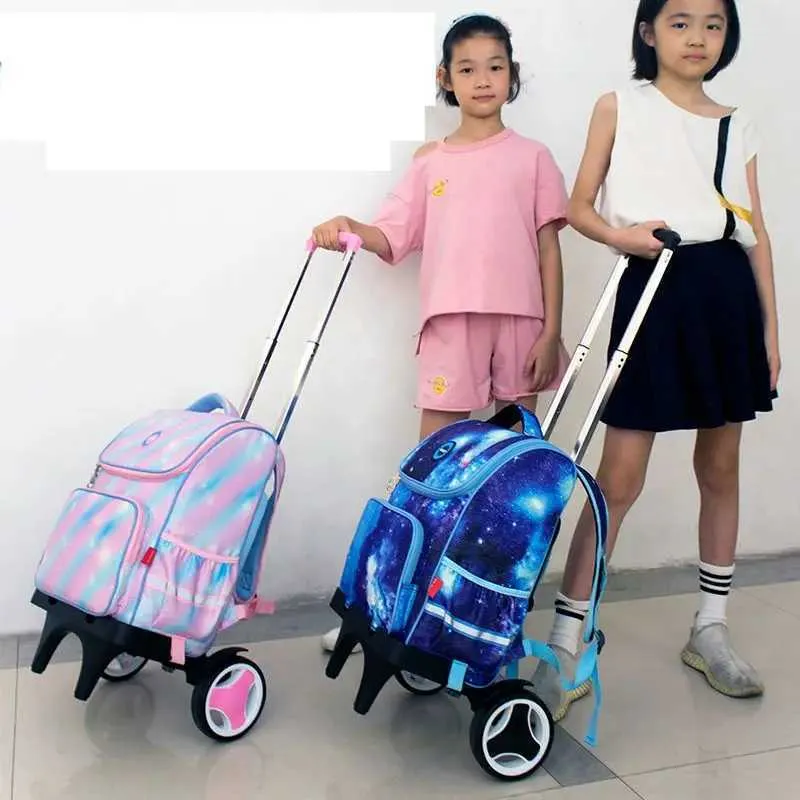 School Trolley Backpack For Girls Trolley Bags With Wheels Children ...