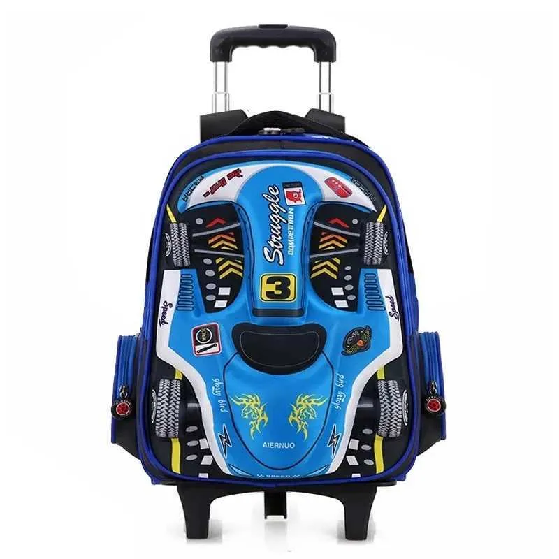 Childrens Backpack With Wheels Hard Shell Car Style Rolling Backpack ...