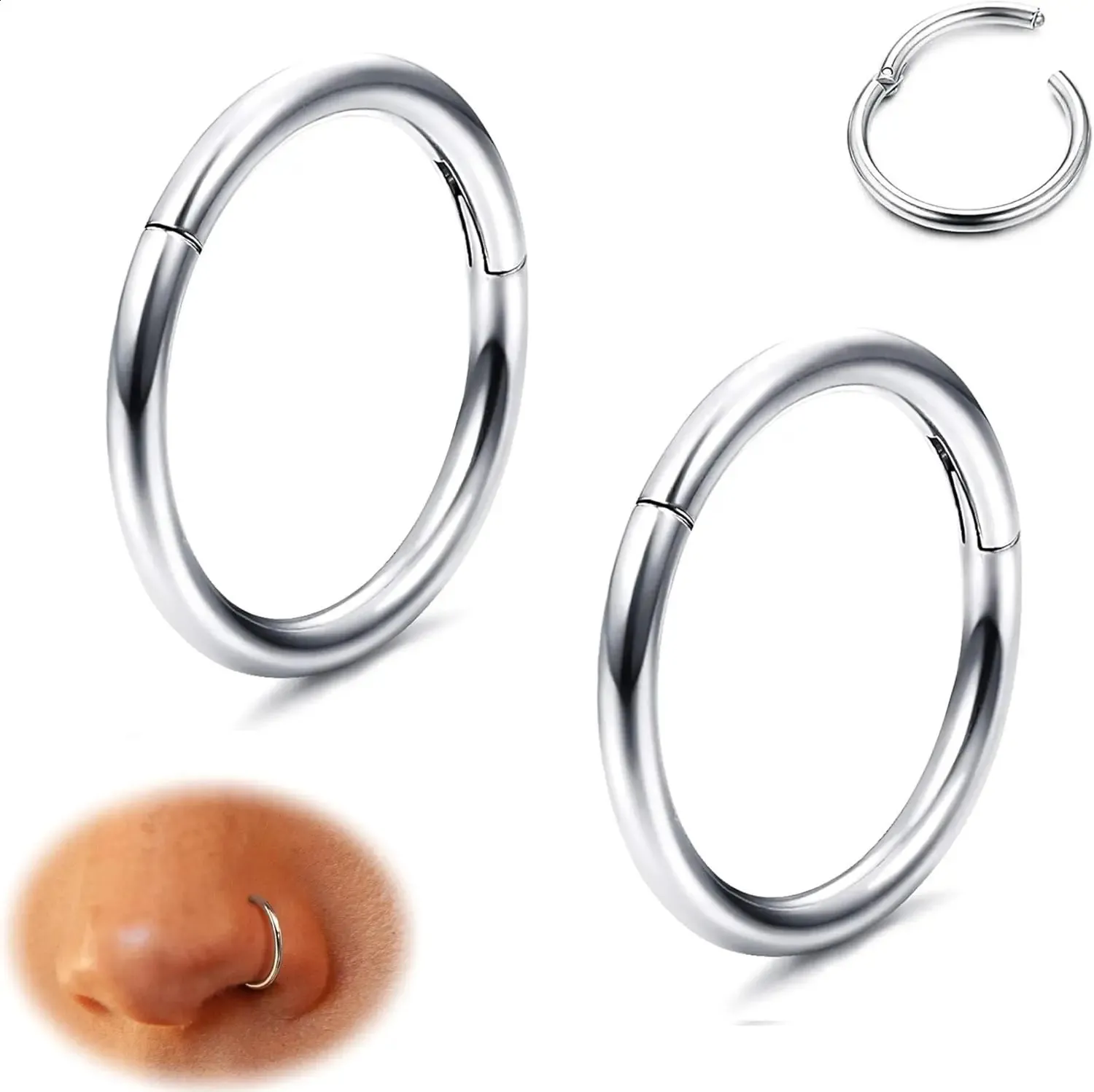 DASACCO 316L Surgical Steel Nose Septum Lip Helix Tragus Cartilage ...