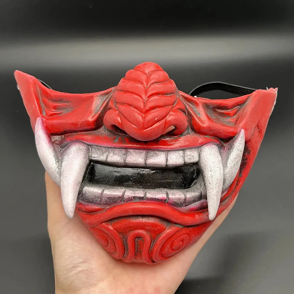 Japanese Oni Mask - Soft Latex Hannya Noh Kabuki Demon Samurai Half ...