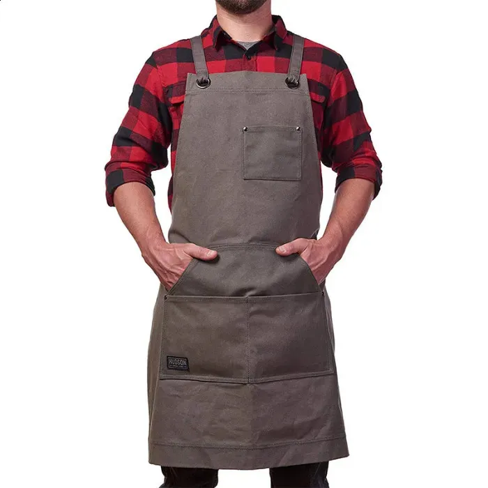 Multi-Pocket Work Apron - BBQ, Garden, Carpenter - Durable & Functional ...