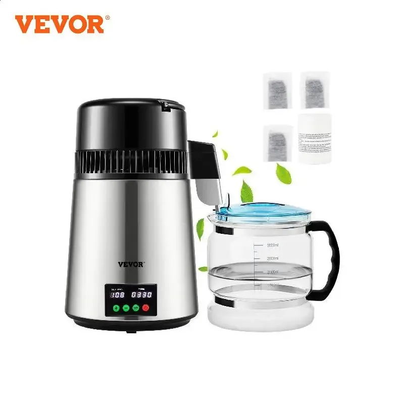 VEVOR 4L Touch Screen Water Distiller Purifier Filter With 1 L/H ...