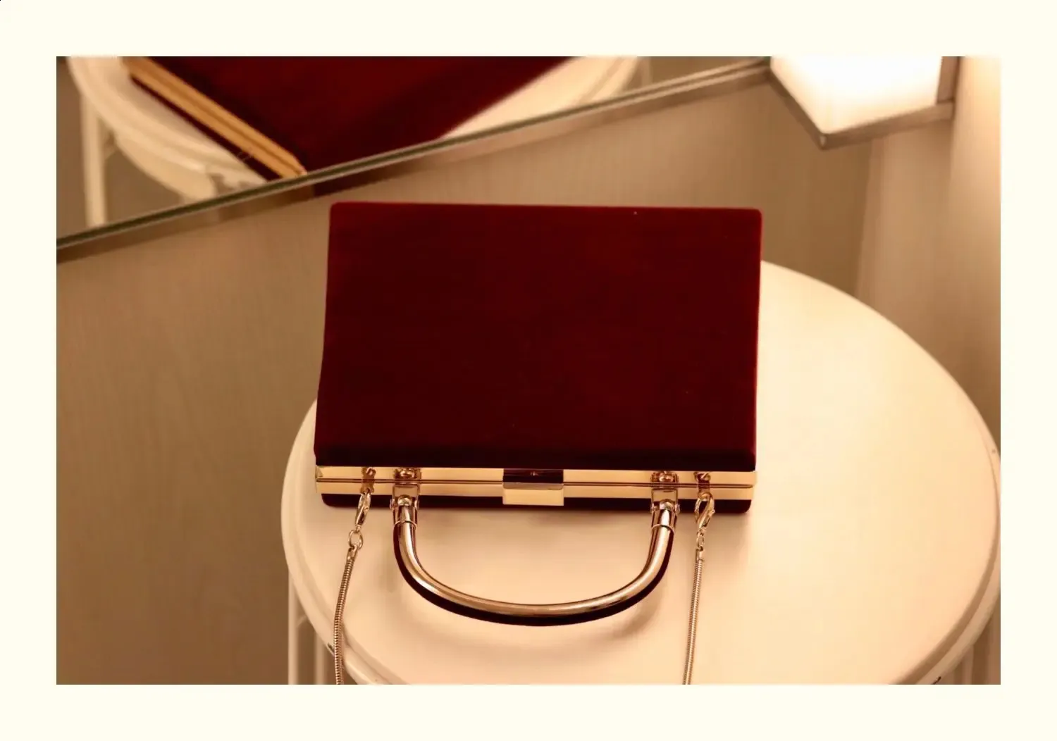 Velvet Evening Clutch Bag: Top-Handle Women's Dinner & Wedding Purse ...