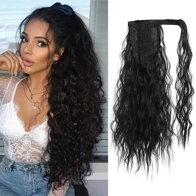 DHgate.com:18" Corn Wave Synthetic Ponytail Extensions: Natural-Looking ...