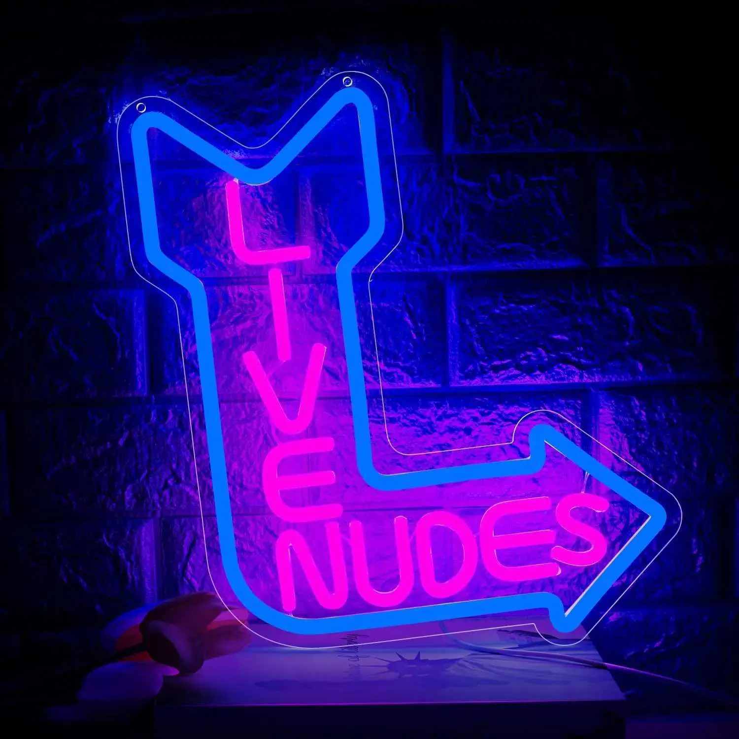 NUDES LED Mis Quince Neon Sign Music Wall & Room Decor With USB Night ...