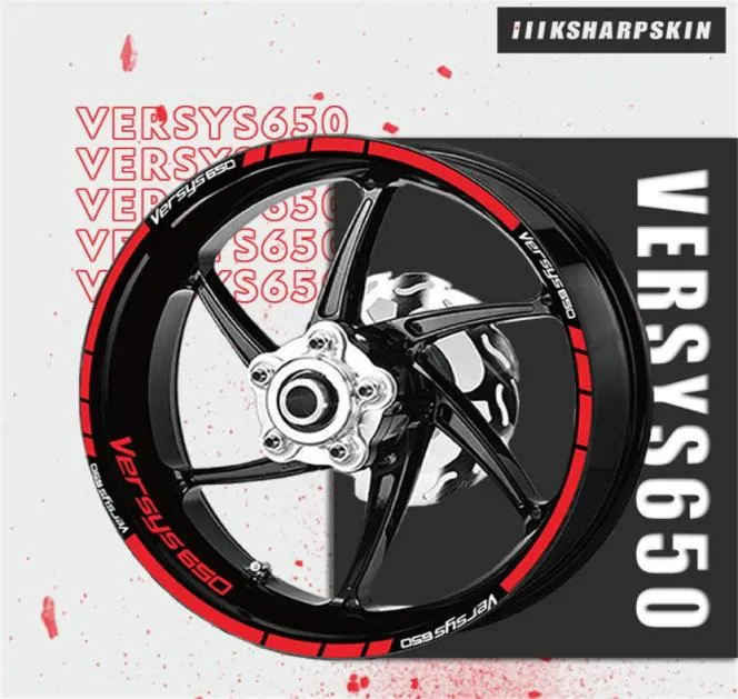 Reflective Motorcycle Inner Wheel Bike Modified Sticker With Striped ...
